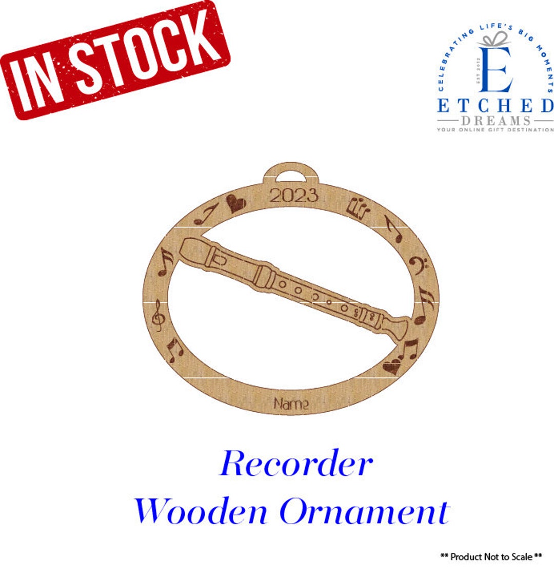 Recorder, Recorder Ornament, Personalized Recorder Gift, Recorder ...