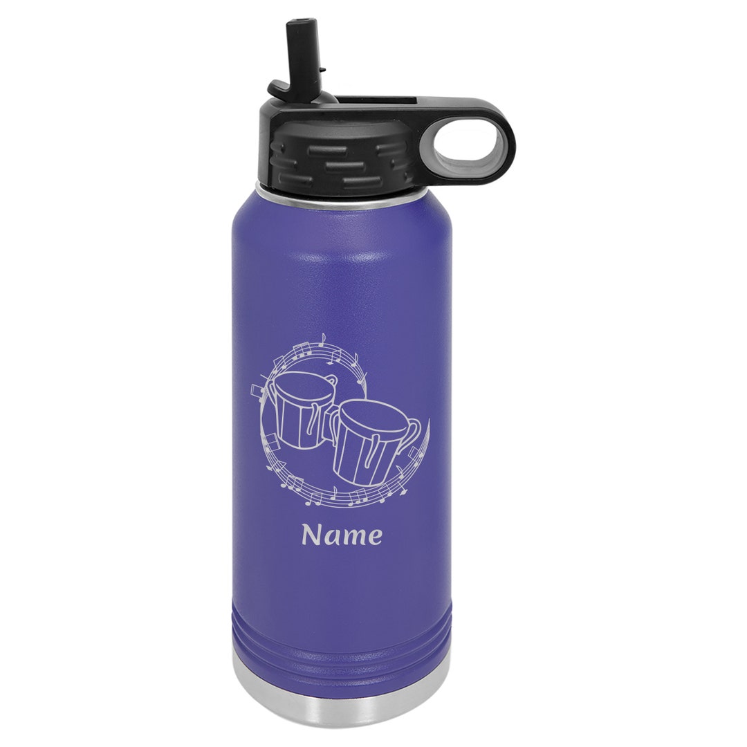 Bongo Player Music Water Bottle, Bongo Player Water Bottle Gifts, Bongo ...