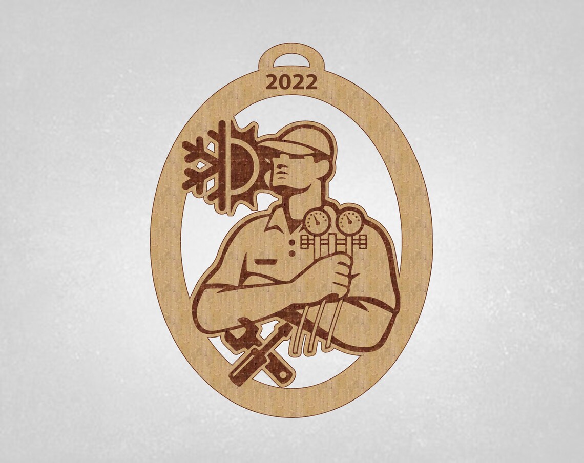 HVAC HVAC Christmas Ornament HVAC Wood Ornament Heating and - Etsy