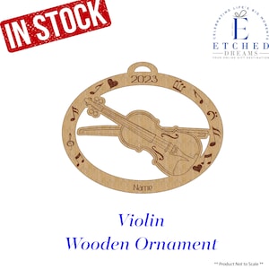 Violin, Violin Ornament, Personalized Violin Gift, Violin Christmas ...
