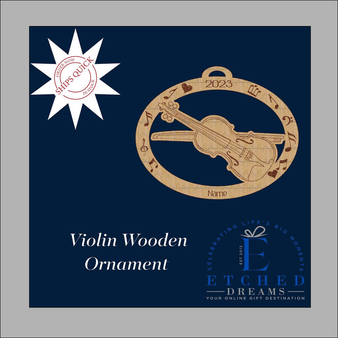 Violin Violin Ornament Personalized Violin Gift Violin - Etsy