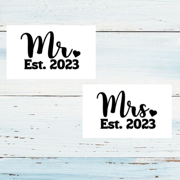 Mr and Mrs Decal - Etsy