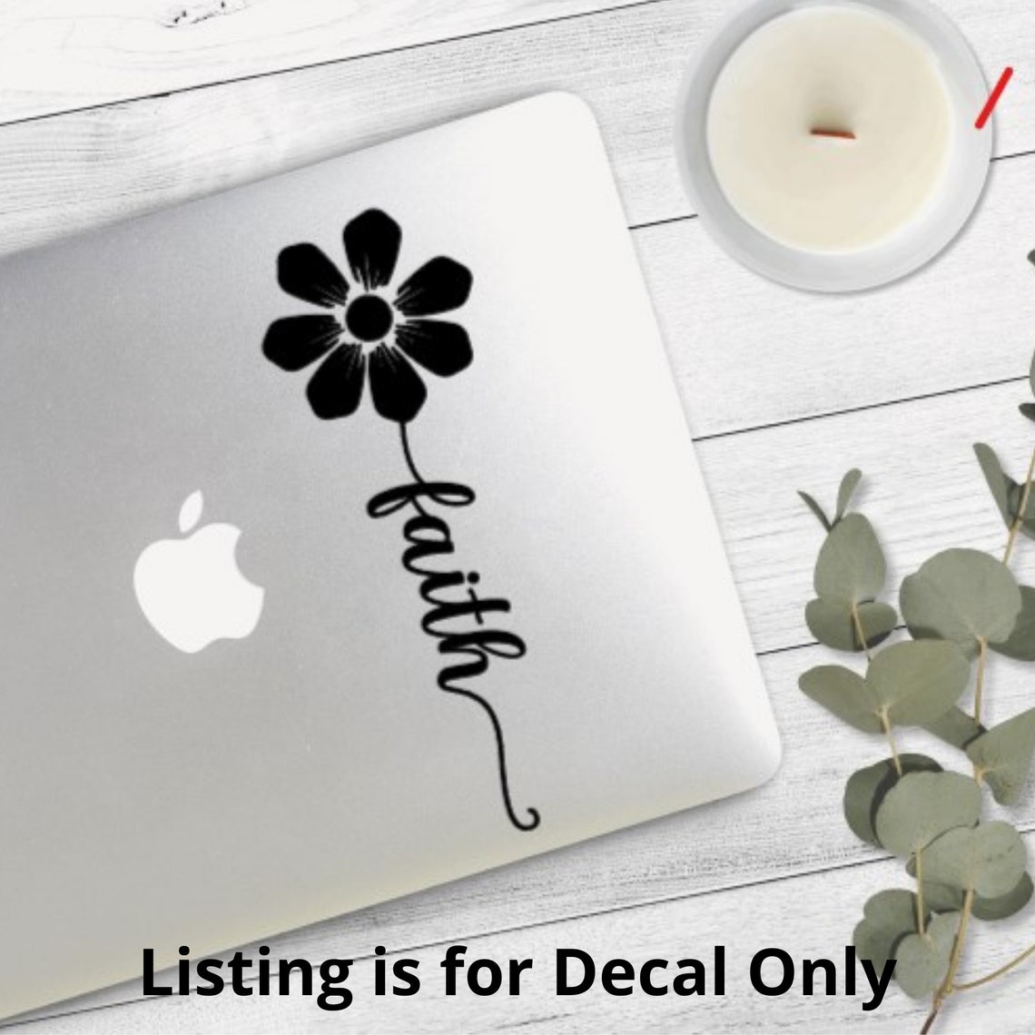 Faith Flower Decal/faith Decal/flower Decal/christian Car - Etsy