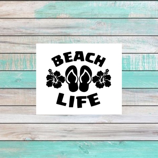 Beach Life Decal - Etsy