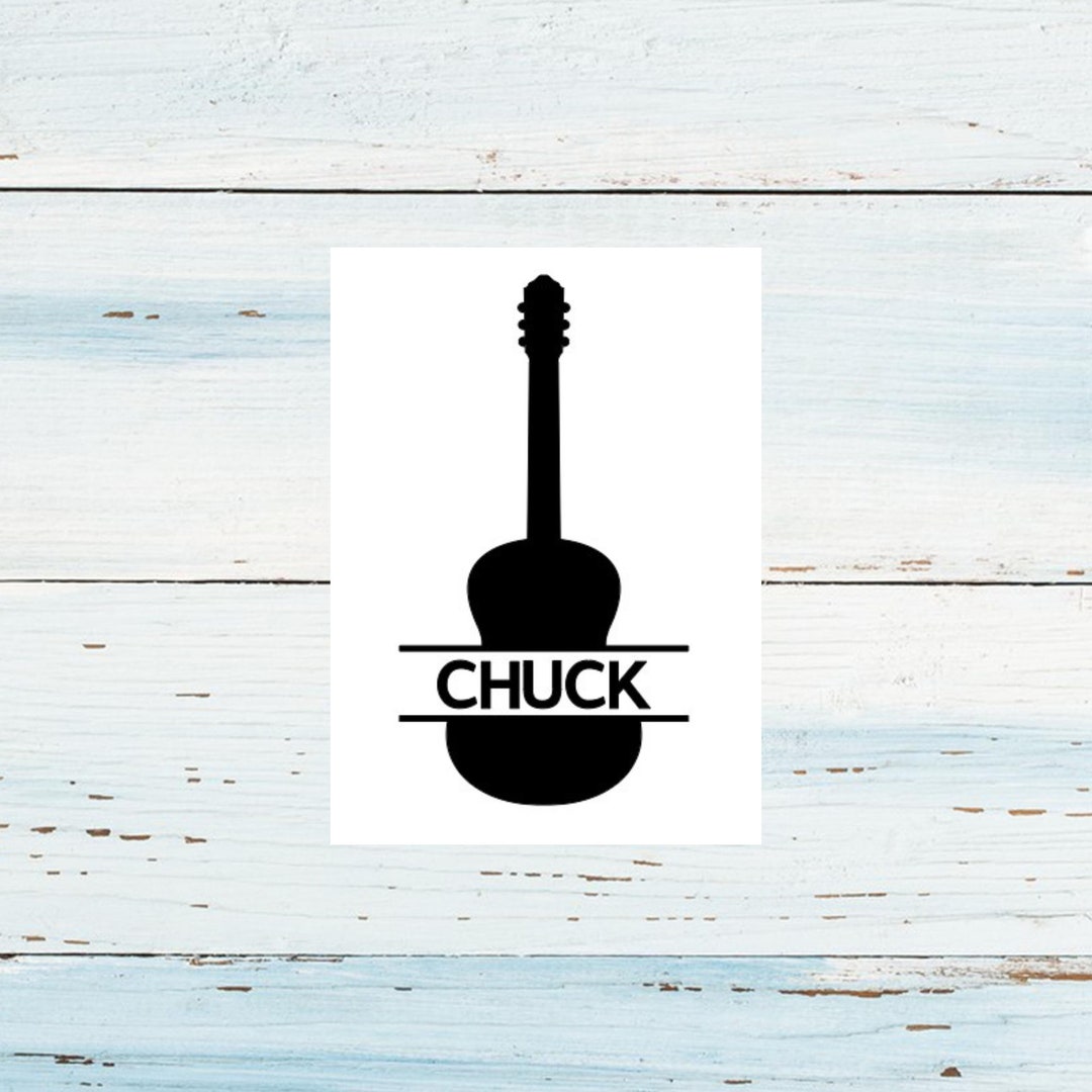 Personalized Guitar Decal: Custom Name Vinyl Sticker - Etsy