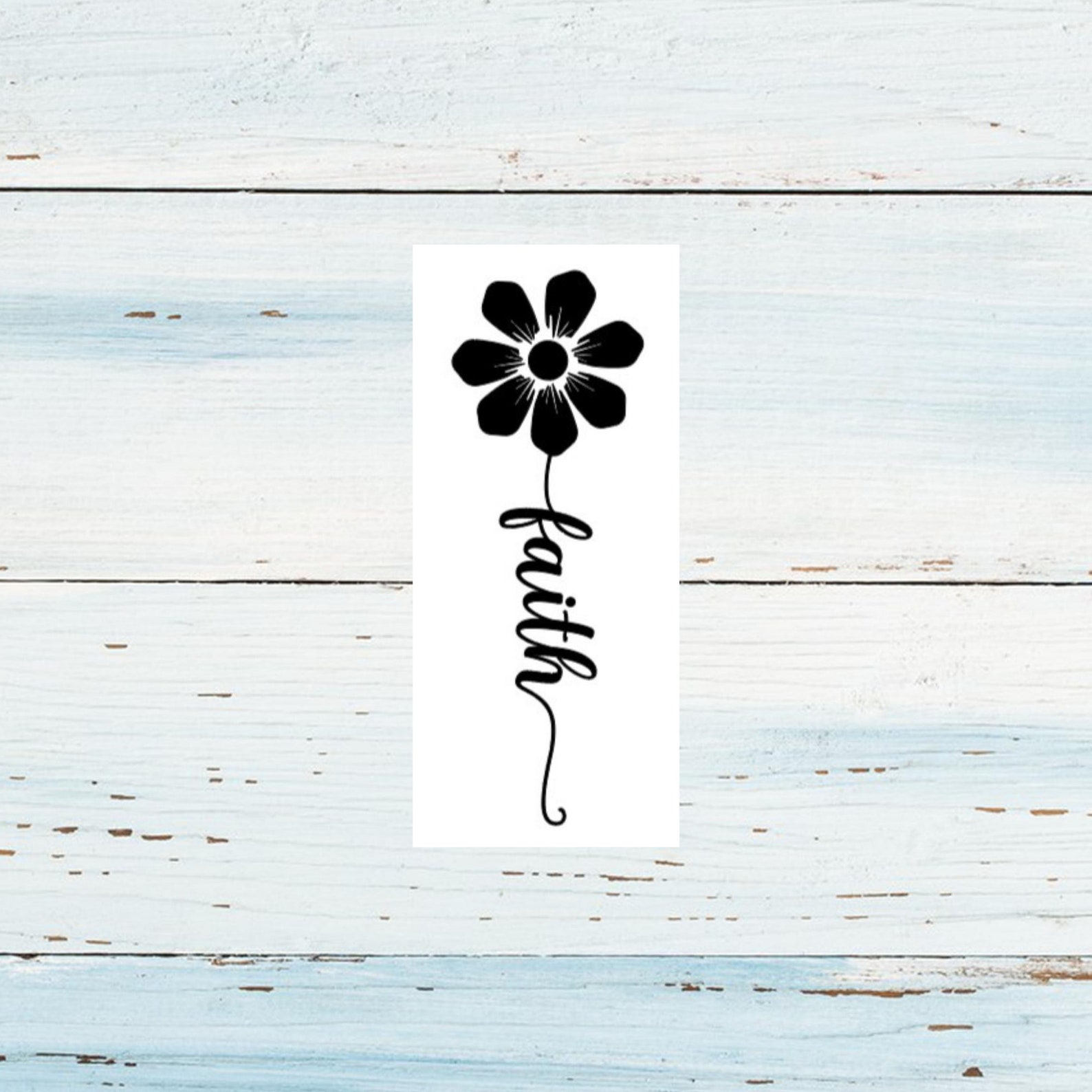 Faith Flower Decal/faith Decal/flower Decal/christian Car - Etsy