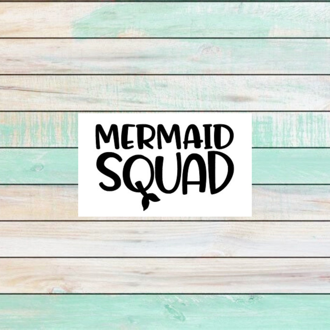 Mermaid Squad Decal/mermaid Tail Decal/cute Car Decal for Women/car ...