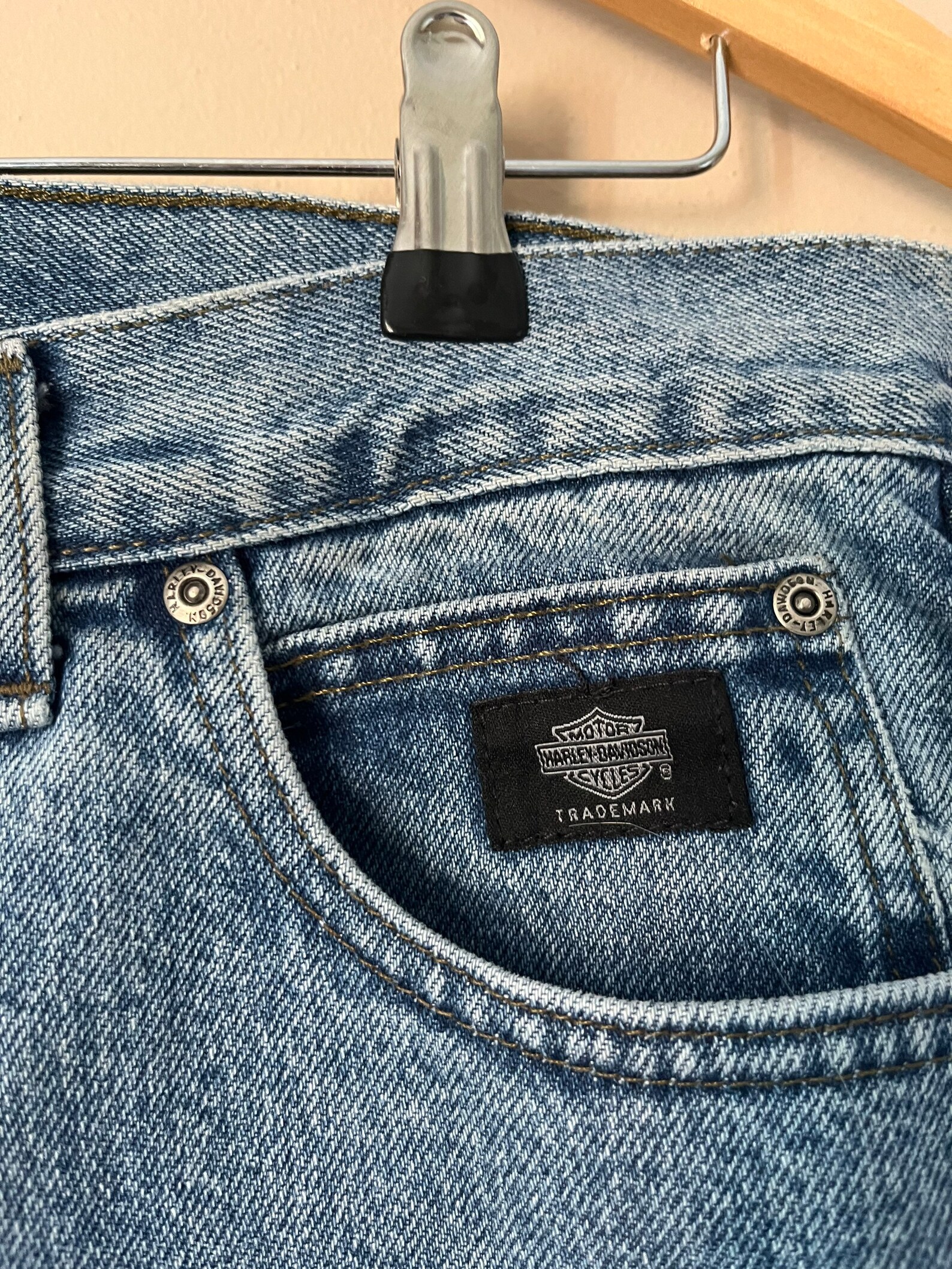 Harley Davison’s Vintage Denim Jeans Motorcycle Pants Womens 12 Long ...