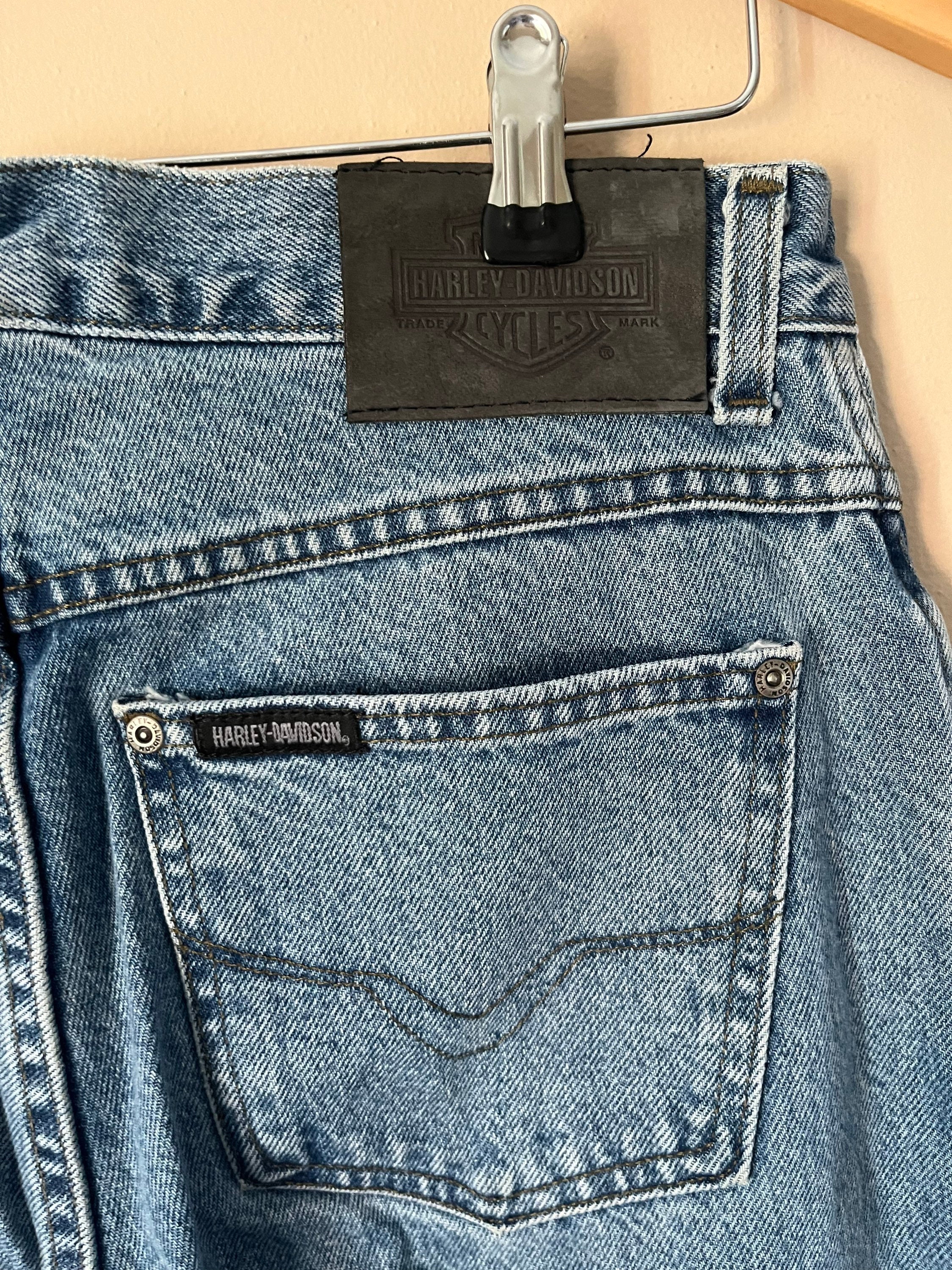 Harley Davison’s Vintage Denim Jeans Motorcycle Pants Womens 12 Long ...