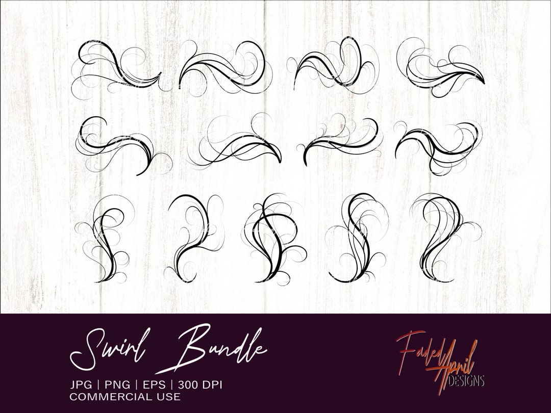 13 Gothic Halloween Clipart Swirls, Swoosh Clipart Svg, Swish SVG ...