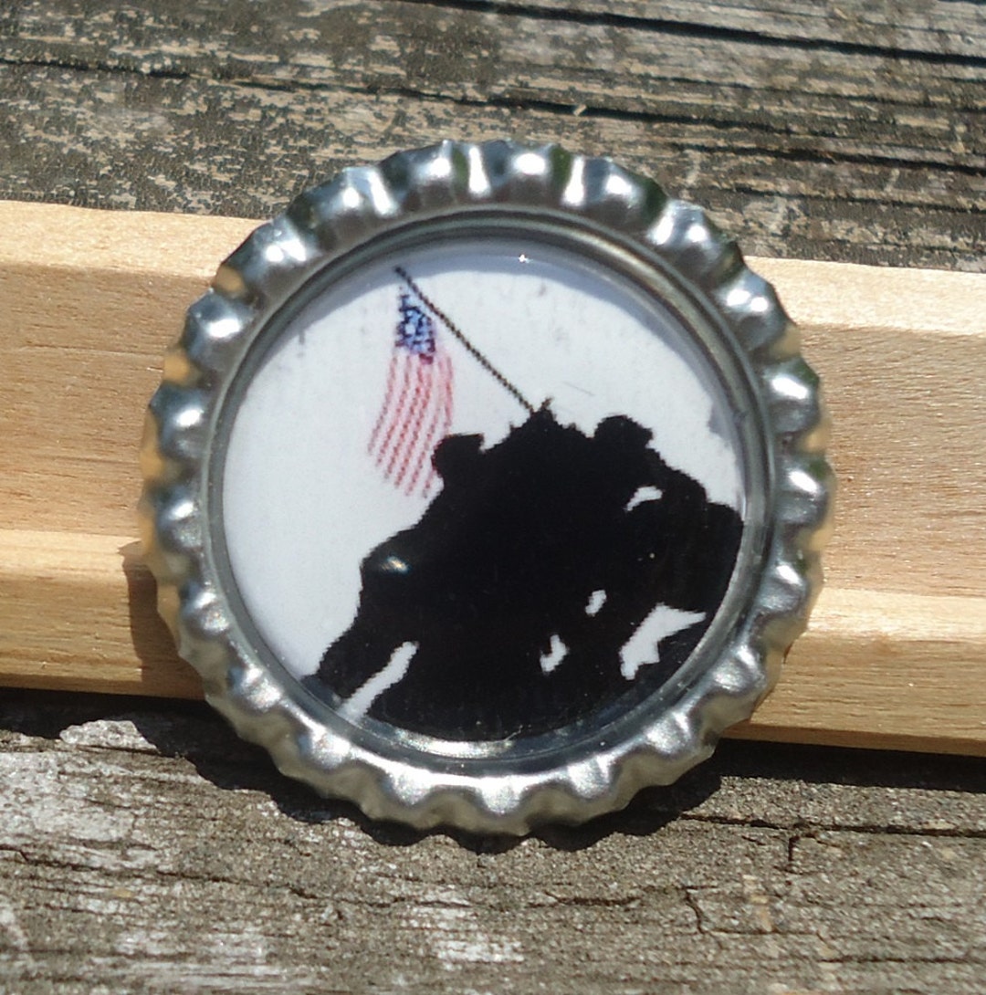 Iconic Patriotic Image Bottle Cap Pin - Etsy