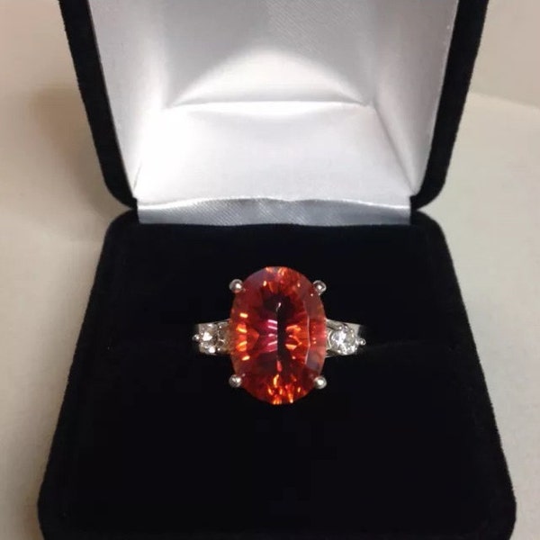 Orange Gemstone Ring - Etsy