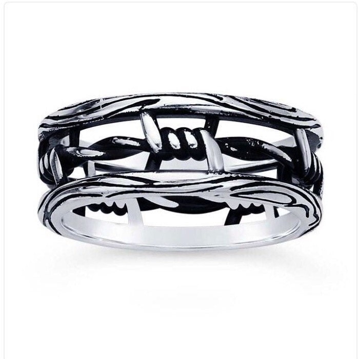 Mens Wedding Ring Barbed Wire - Etsy