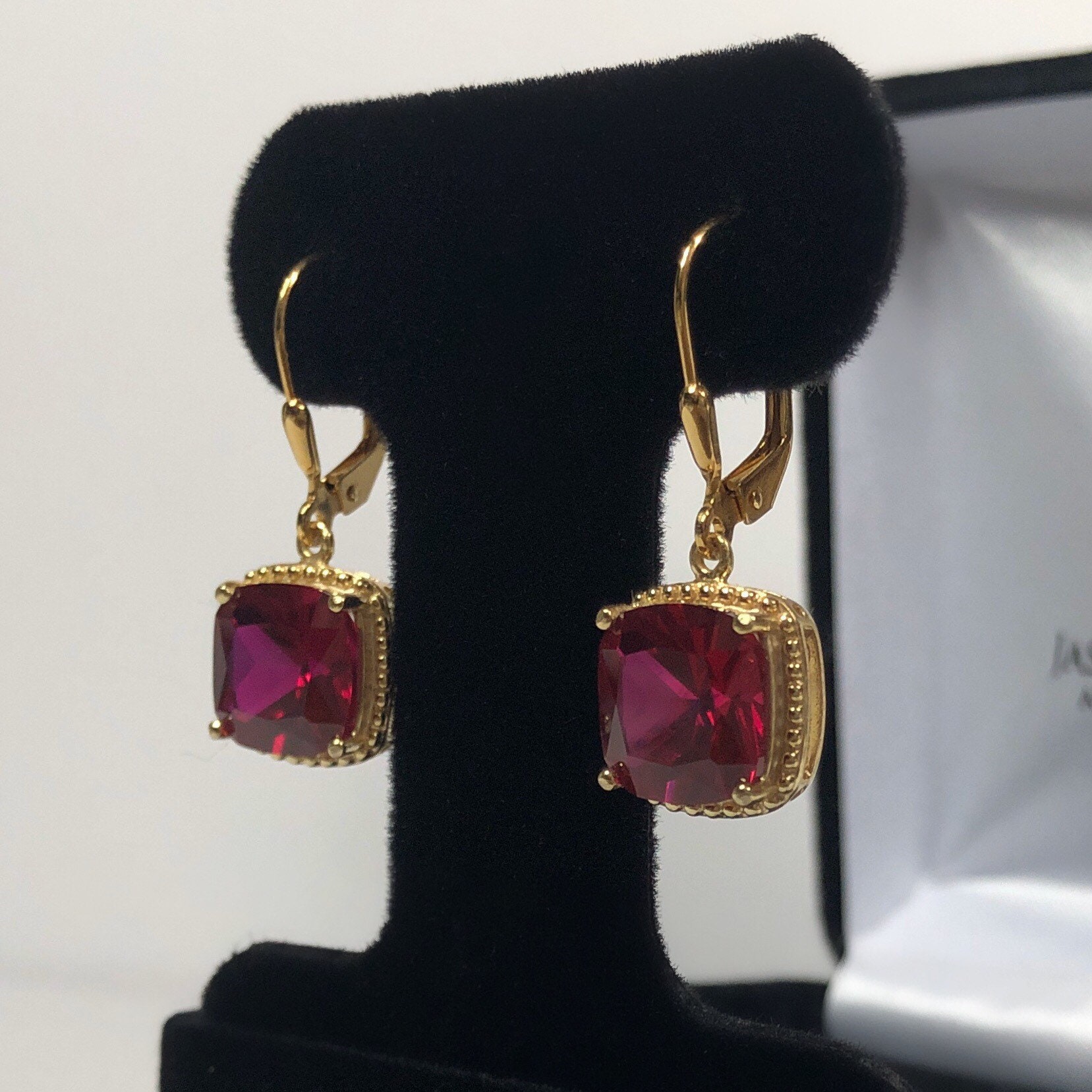 Beautiful 10ctw Cushion Cut Ruby Earrings 14k Yellow or Rose - Etsy