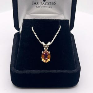 Gorgeous 1.2ct Sunset Topaz Necklace Yellow Gold Trending Holiday ...