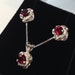 Beautiful Red Ruby Rose Sterling Silver Rose Necklace and Earrings Set ...