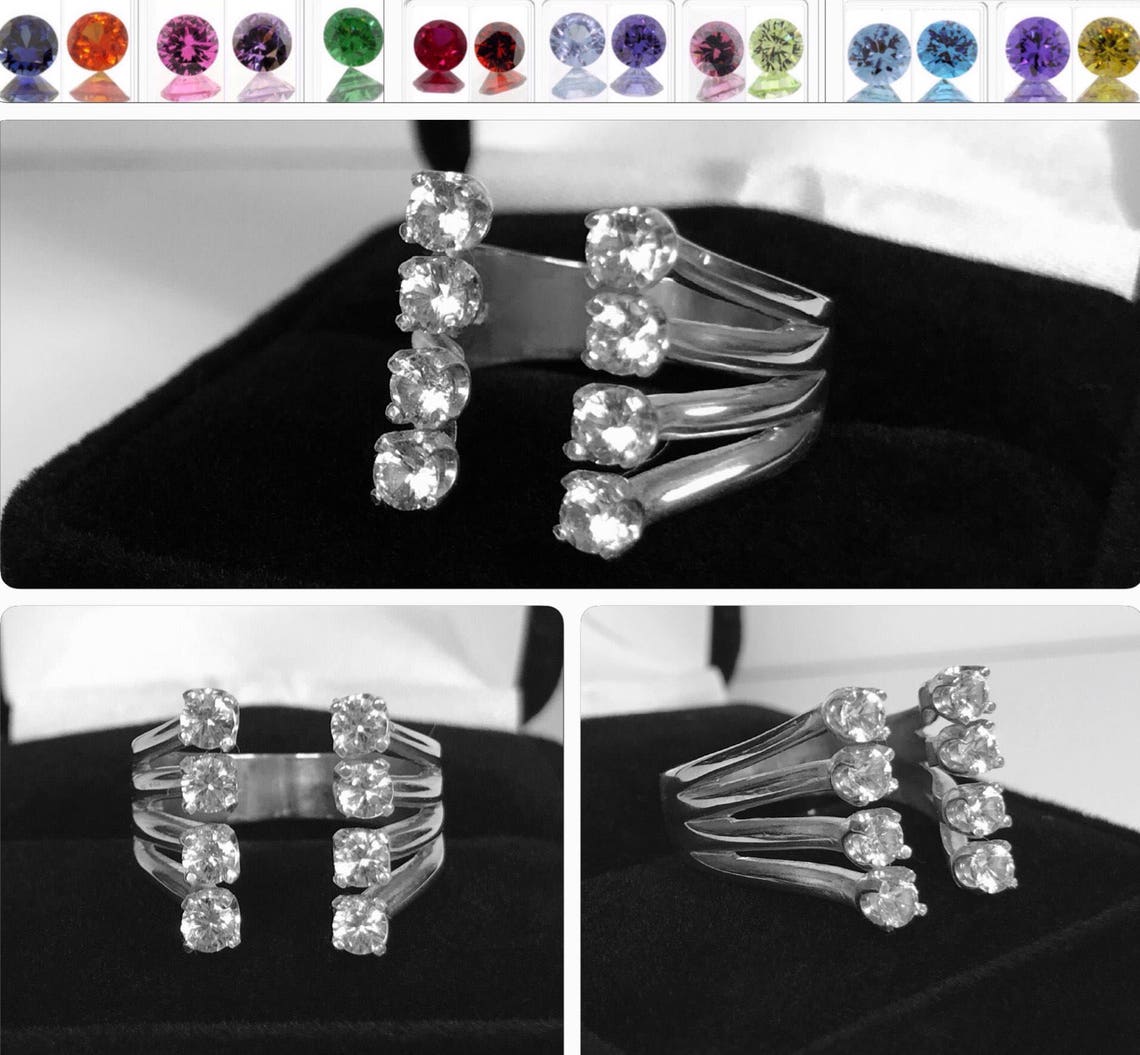 BEAUTIFUL 1ctw Gemstone Negative Space Ring 6 7 8 Topaz - Etsy