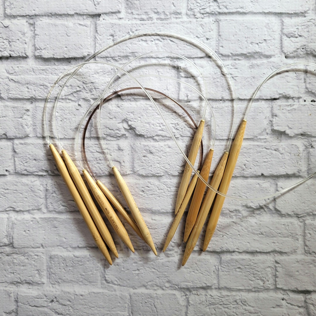 Vintage Japanese Takumi Bamboo Circular Knitting Needles. Ten Wooden ...