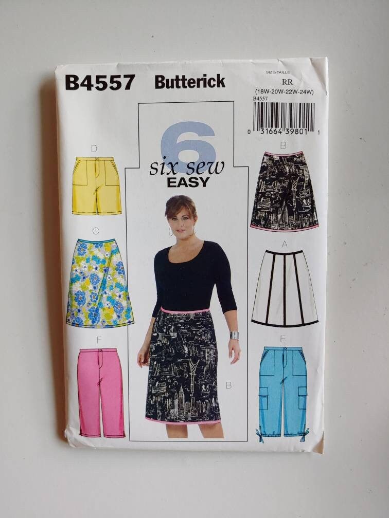 Kits & How To Mock fly Women's Skirt Butterick Sewing Pattern B4557 ...