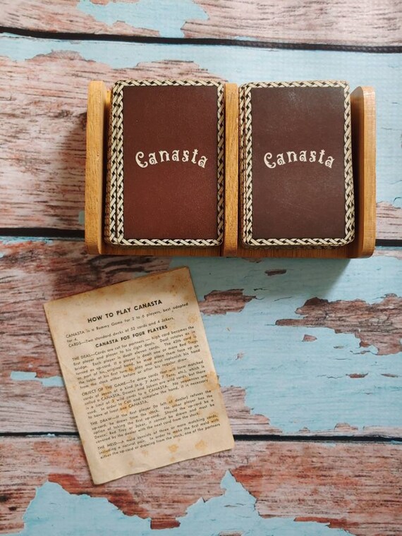 USA Vintage CANASTA Playing Cards and Rules for Playing Whitman ...