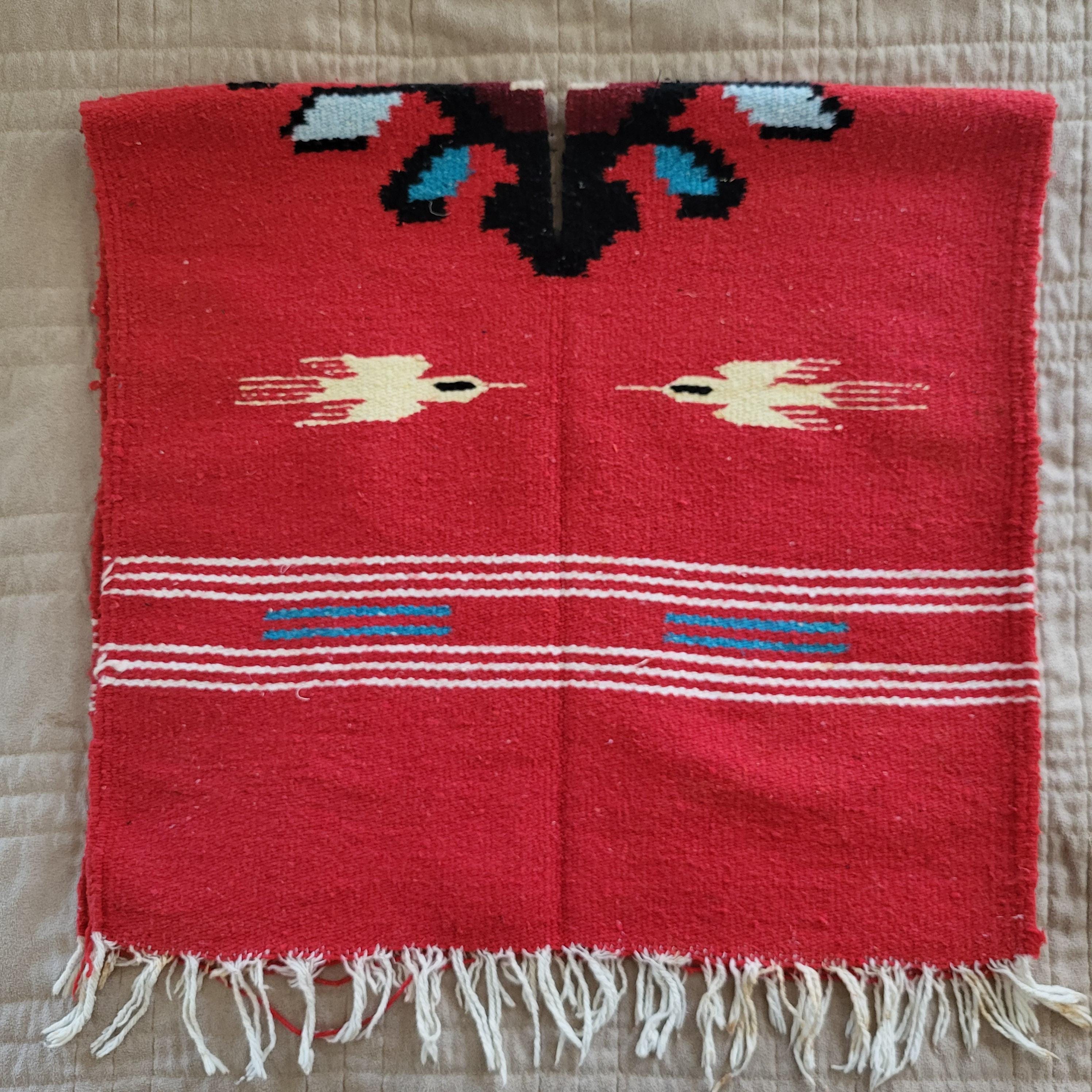 Hand Woven. Traditional Native American Poncho. Big Kid or Small Adult ...