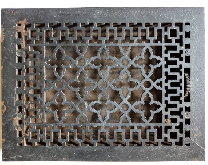 Antique Cast Iron Cold Air Return. Heat Grate Register Box. Gothic ...
