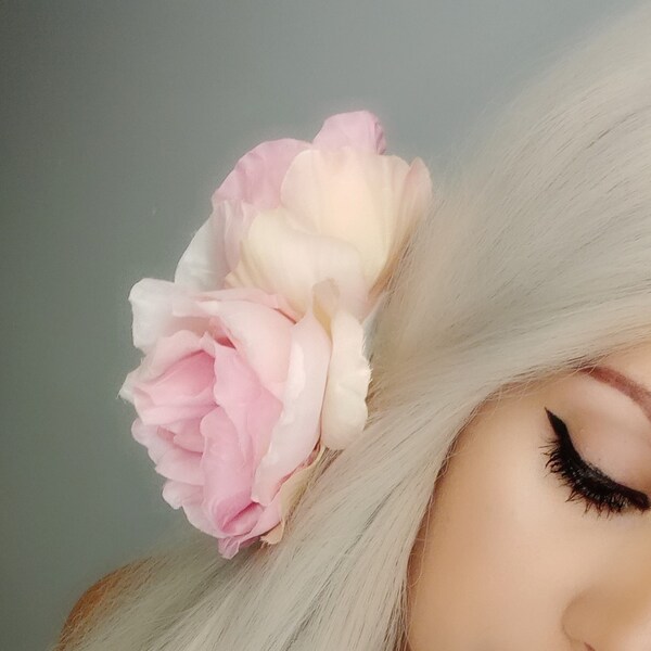 Pink Hair Flower - Etsy