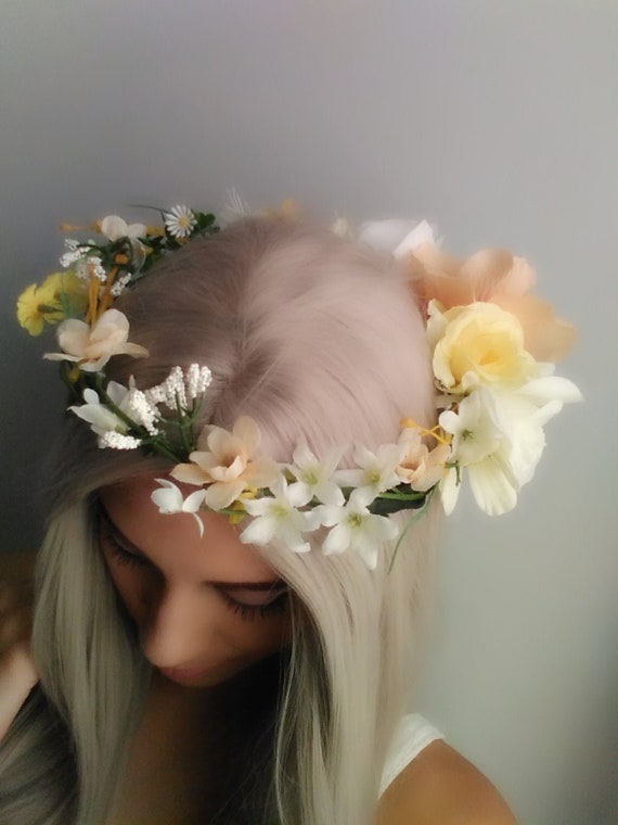 Rustic Flower Crown Floral Crown Flower Headpiece Flower | Etsy