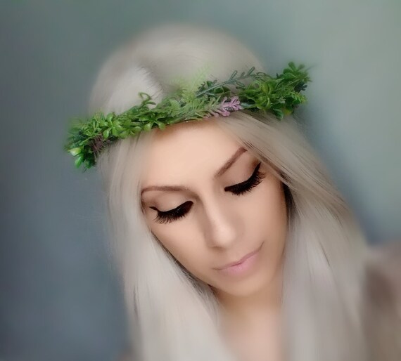 Greenery Crown Leaf Headpiece Floral Crown - Etsy