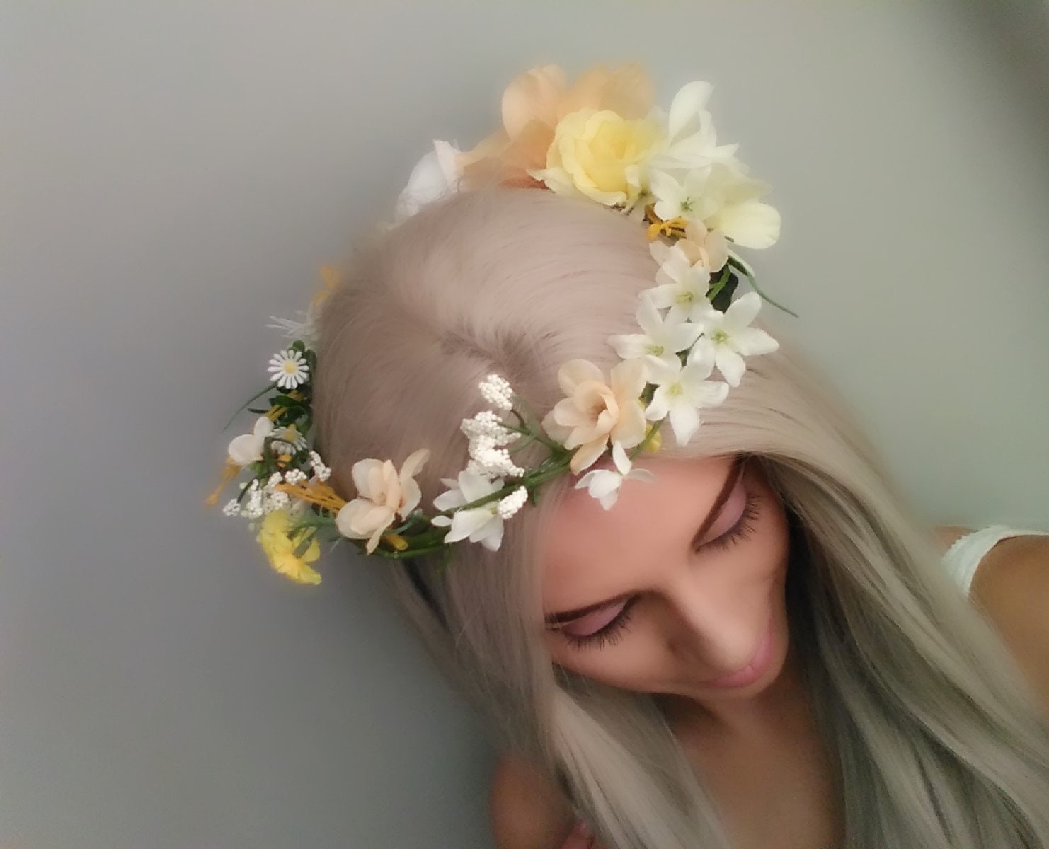 Rustic Flower Crown Floral Crown Flower Headpiece Flower | Etsy