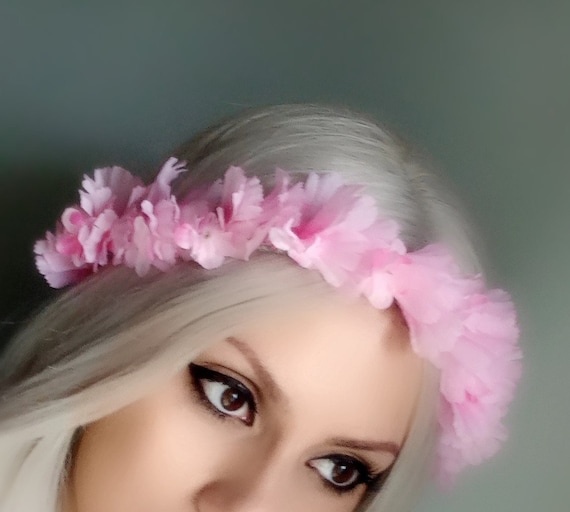 Pink Flower Crown Floral Crown Flower Headband - Etsy