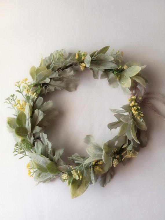 Greenery Crown Floral Headpiece | Etsy