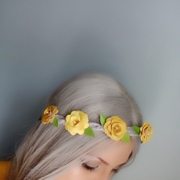 Yellow Flower Crown - Etsy