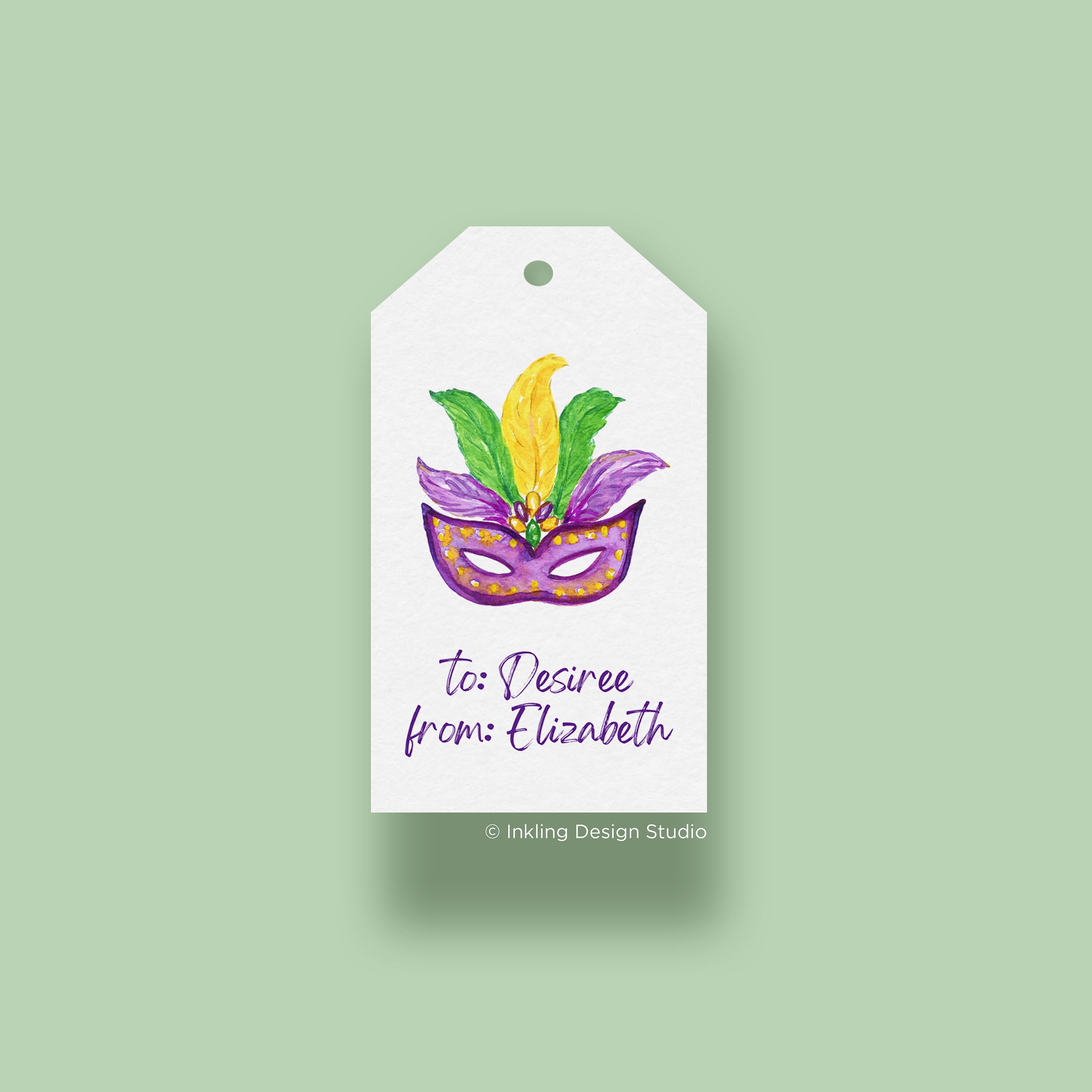 Mardi Gras Name Tags Templates