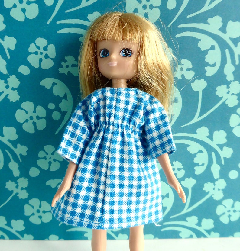 Original 70s AMANDA JANE DRESS - a Gingham Basic for Slender 6-8in/14 ...