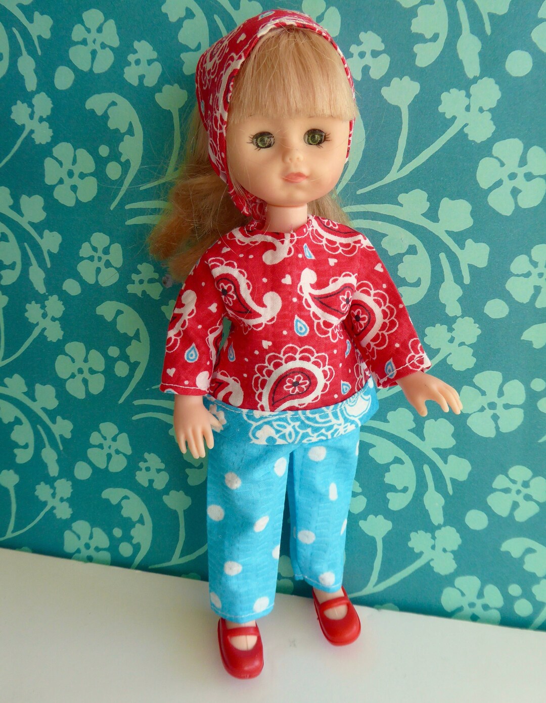 3 Piece HANDMADE GINNY OUTFIT a Vintage Delight to Fit Slender 8in/19cm ...