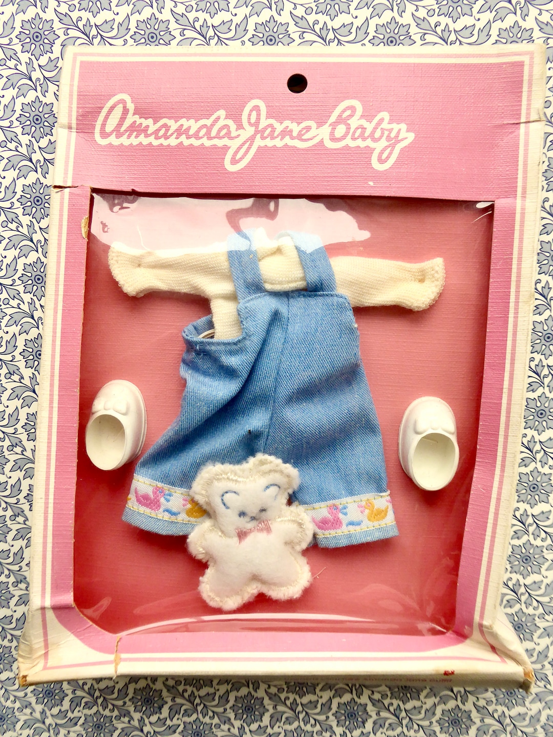 AMANDA JANE BABY Doll Clothes Sweet Dungarees, Top, Shoes and Teddy Bear - Etsy