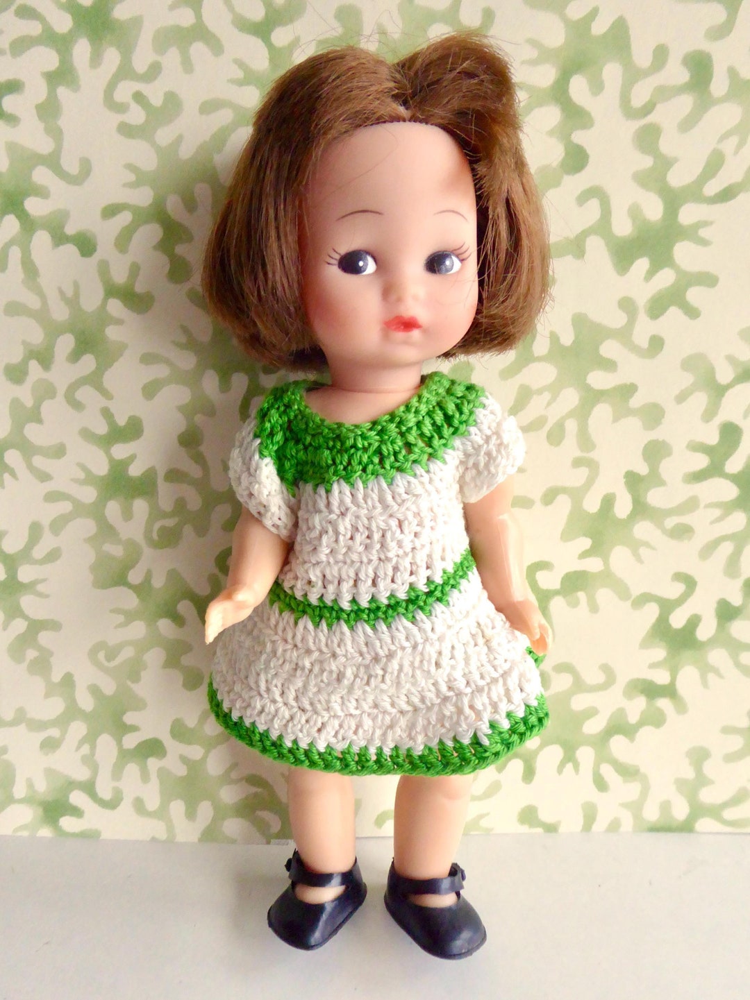 1960s CROCHETED DOLL DRESS, Terrifically Cute on 6-7.5in/13-17c Dolls ...