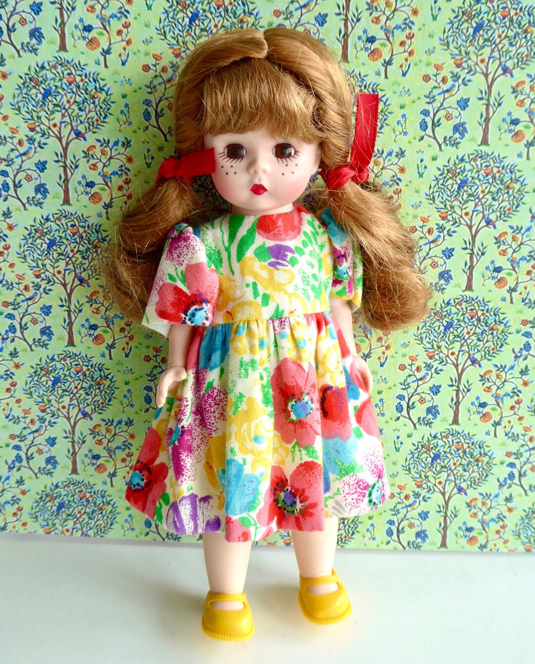 Wonderfully Colourful FLOWERED DOLL DRESS for 7-8in/16-19cm Dolls Like ...