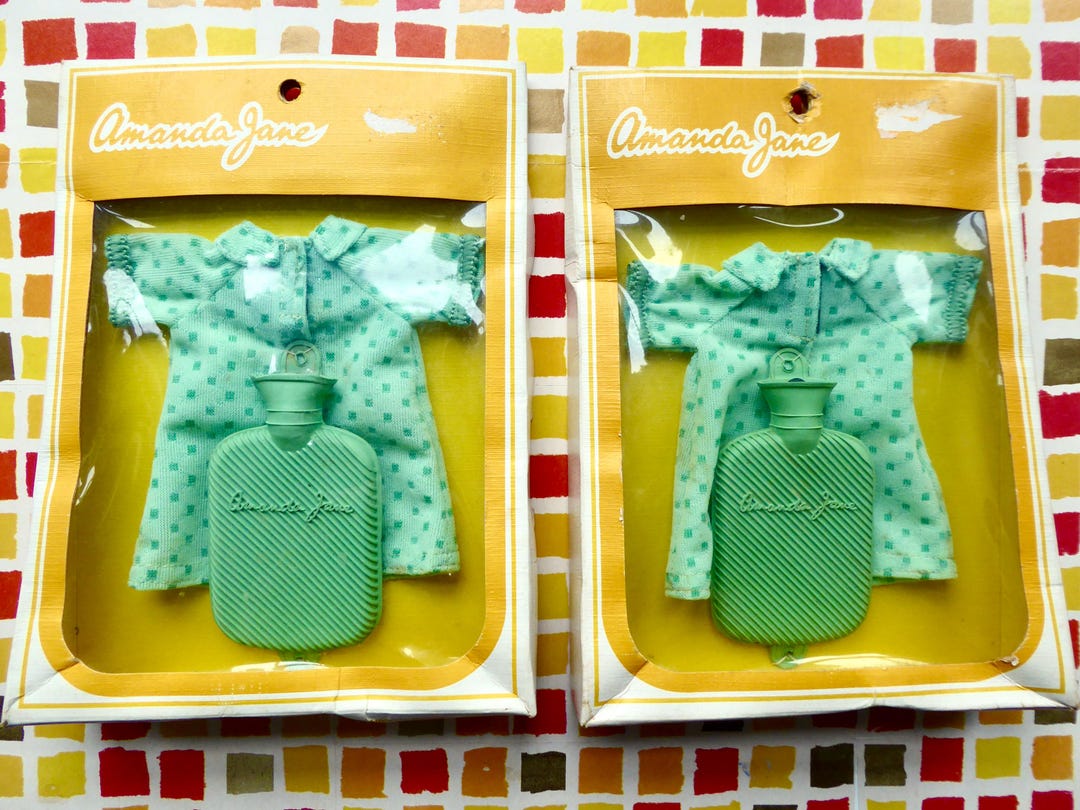 Vintage 70s BOXED AMANDA JANE Dressing Gown/robe and Hot Water Bottle ...