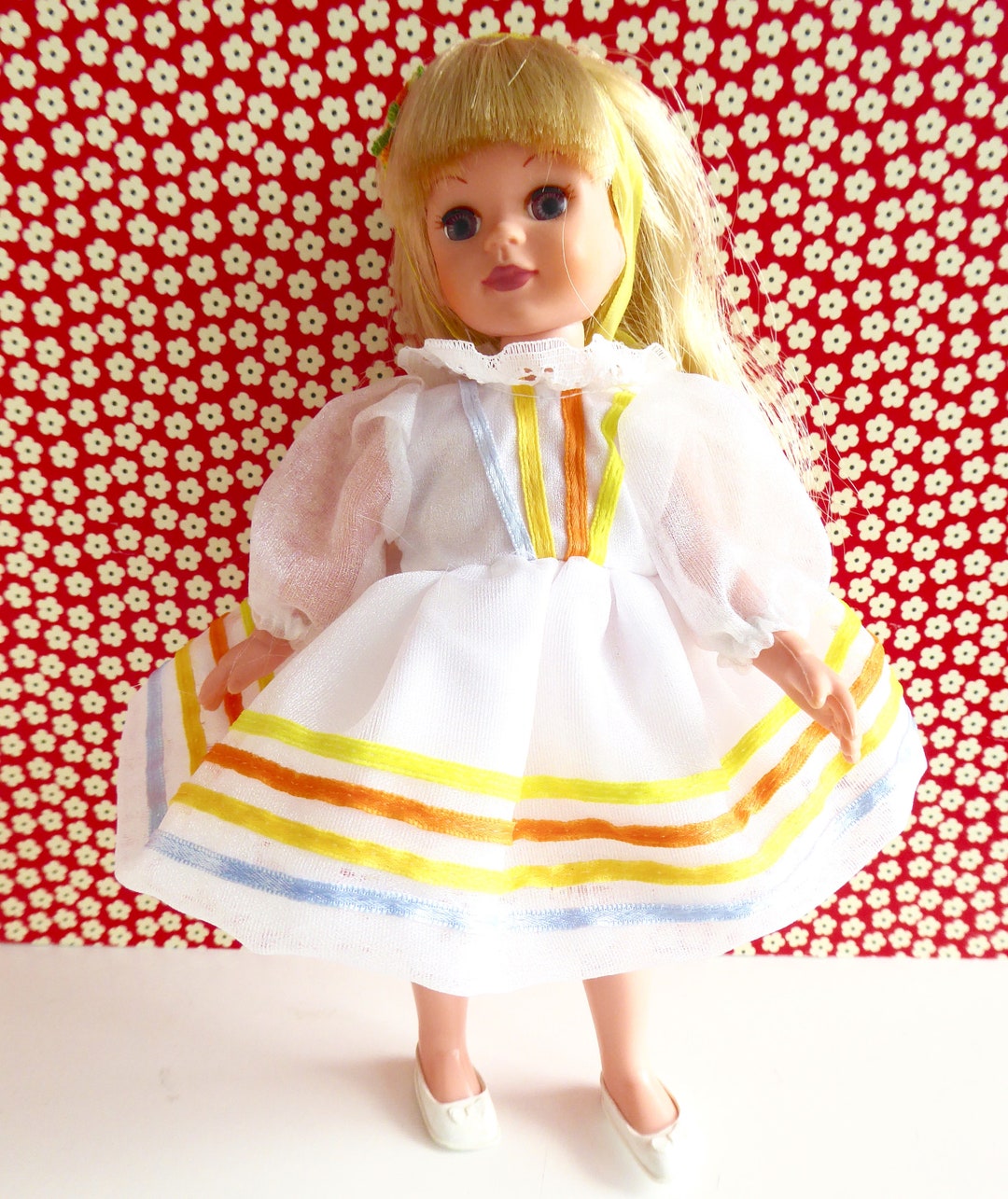 Vintage 80s DOLL PARTY DRESS to Fit Most 8-9in/18-21cm Dolls Like Ginny ...