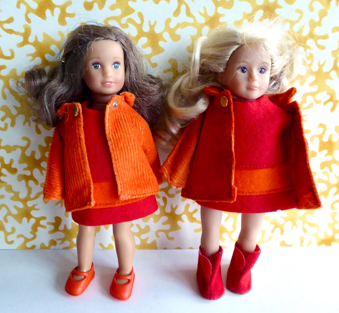 70s AMANDA JANE OUTFIT in Red/orange Also Fits Most 6-7in/13-16cm Dolls ...