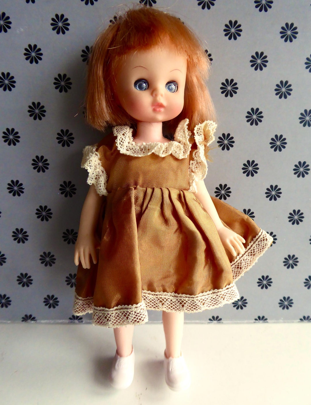 Vintage TAFFETA DOLL DRESS, Party-ready Form Most Dolls in the 7-8in/16 ...