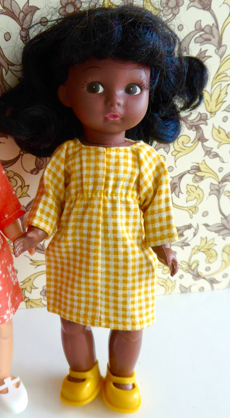 Original 70s AMANDA JANE DRESS - a Gingham Basic for Slender 6-8in/14 ...