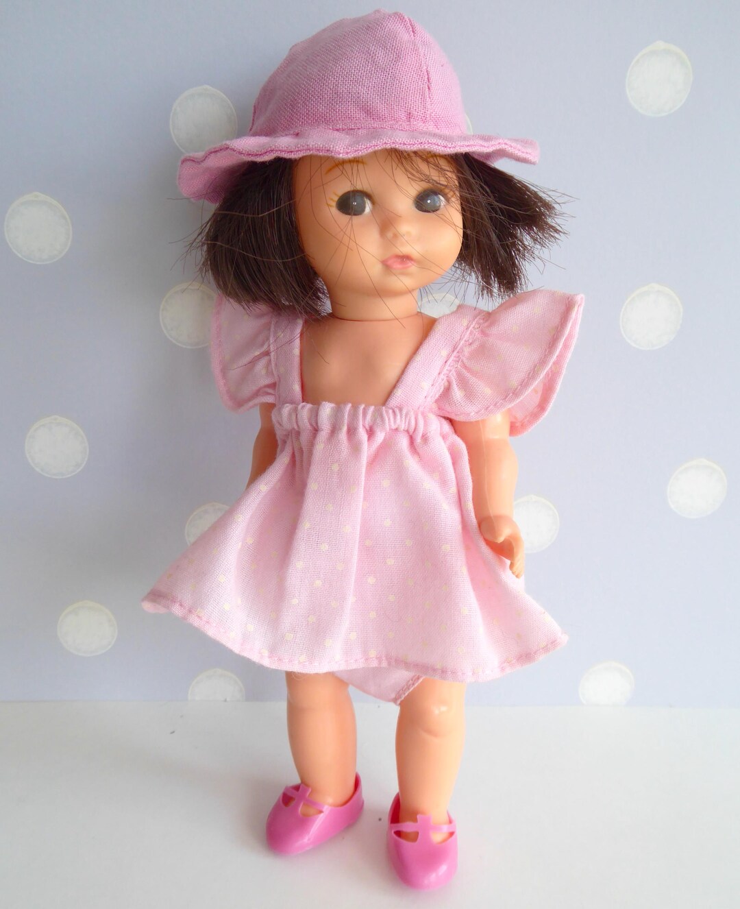 3 Piece AMANDA JANE OUTFIT Dress, Hat and Panties in Pale Pink, for 7 ...