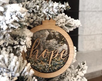 Hope Ornament Wood Ornament Christmas Ornament - Etsy