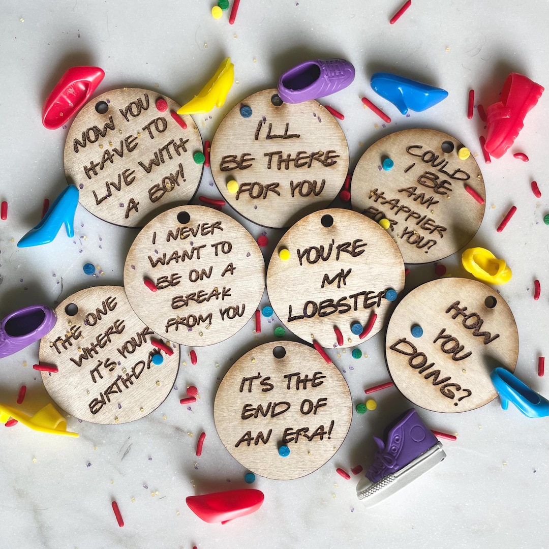 Friends Gift Tags Set of 8 Birthday Retirement Baby Shower Wedding ...