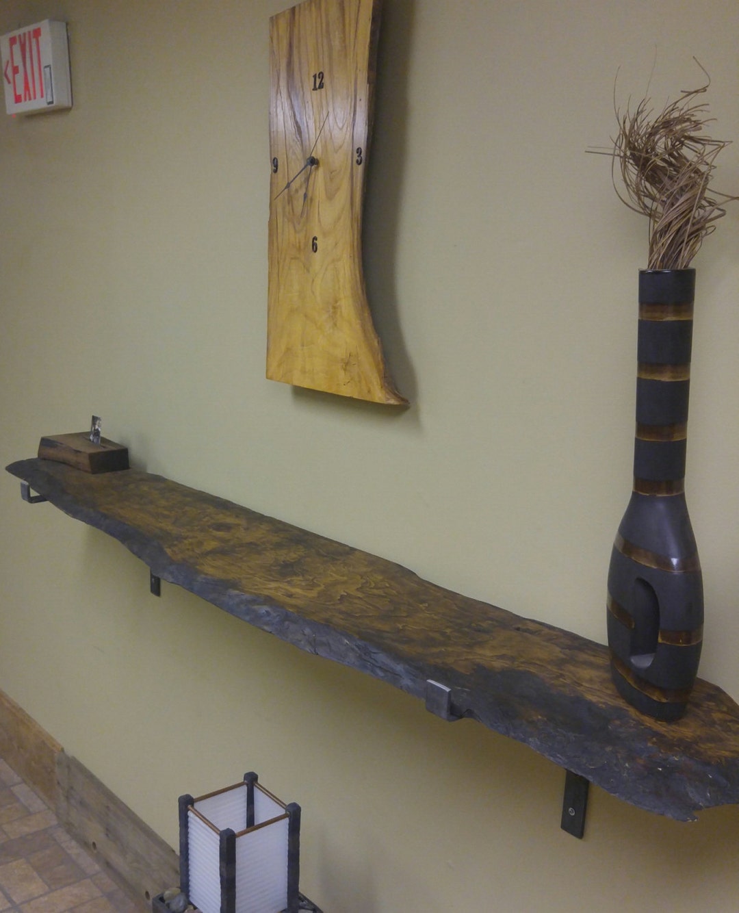Live Edge Slab Shelves 1" Thick With Mounting Brackets - Etsy