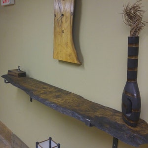 Live Edge Slab Shelves 1" Thick With Mounting Brackets - Etsy