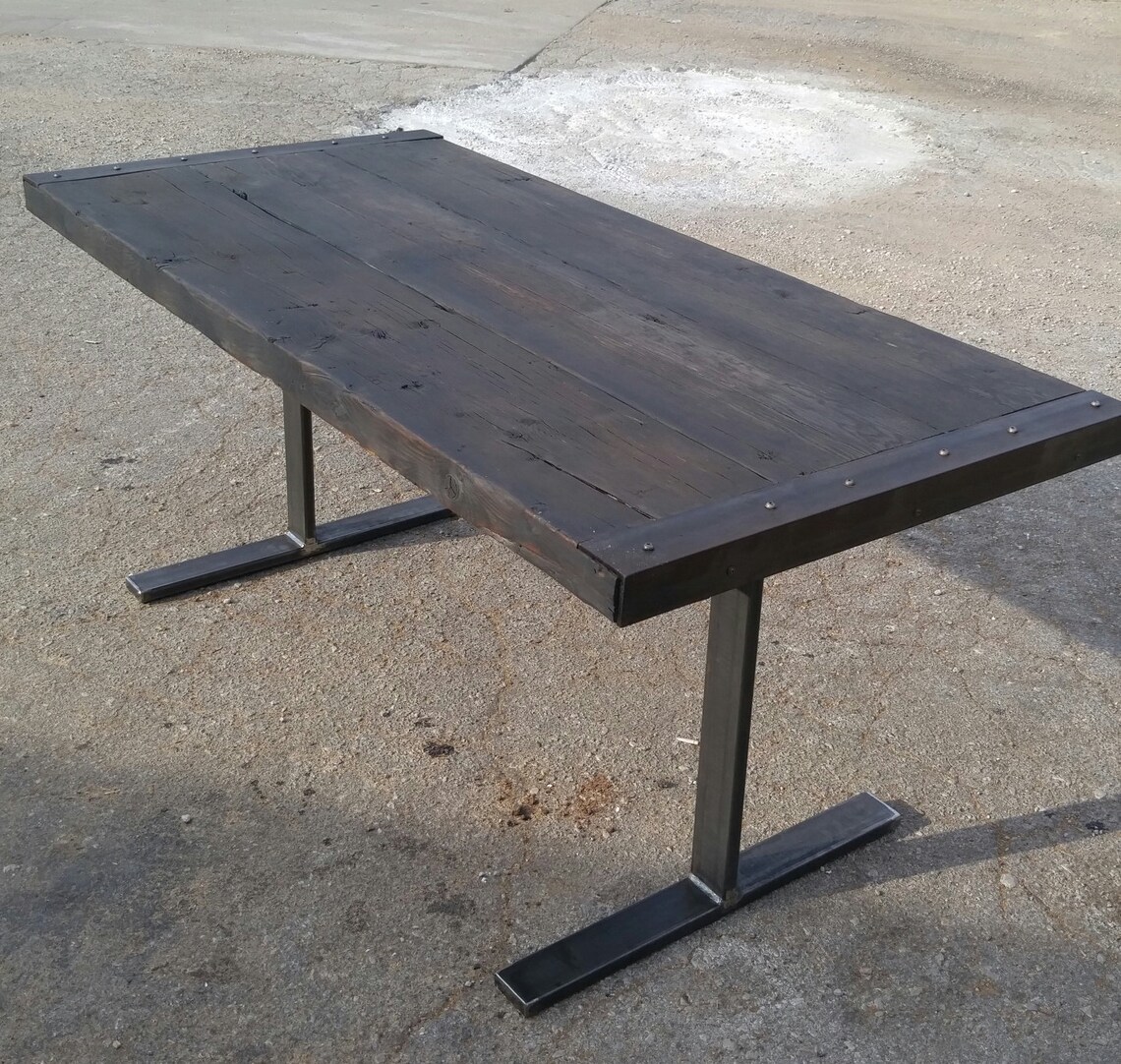 Wood Table Industrial Style the Westport Reclaimed With | Etsy